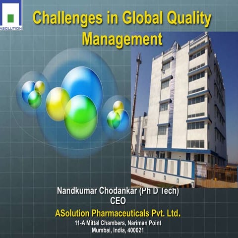Challenges in global quality management pptx | PPTX