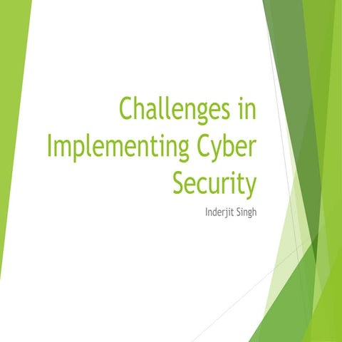 Challenges in implementating cyber security | PPT