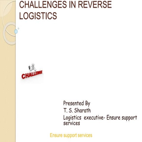 Challenges in reverse logistics | PPTX