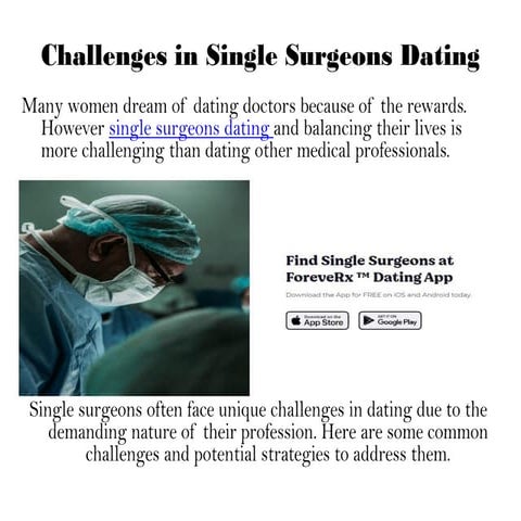 Valuable Dating Tips for Single Male Surgeon Doctors - Foreverx.pdf
