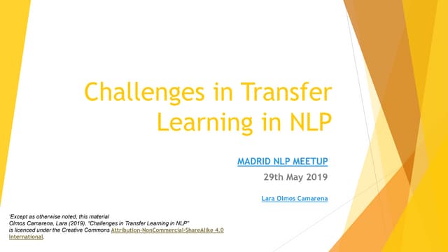 Challenges In Transfer Learning In Nlp Ppt