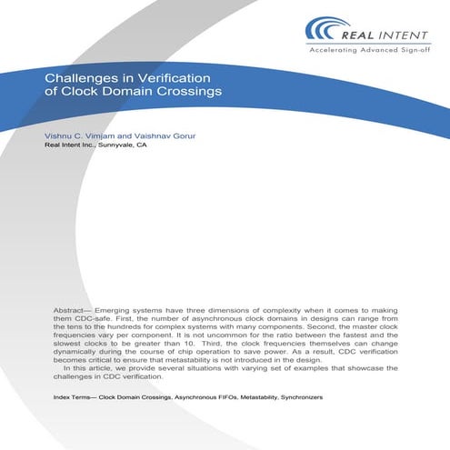 Challenges in verification_of_clock_domains | PDF | Web Development | Internet