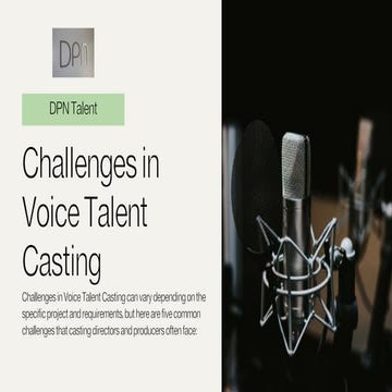Voice Actor Talent Agency – DPN Talent | PDF