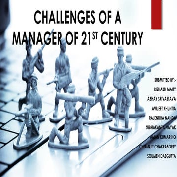 Challenges of 21st century managers and humanity | PPT