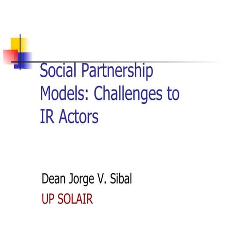 Challenges of firm adjustments social partnerships | PPT