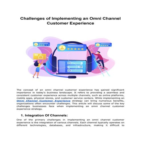 Challenges of Implementing an Omni Channel Customer Experience.pdf | Computer Software and ...
