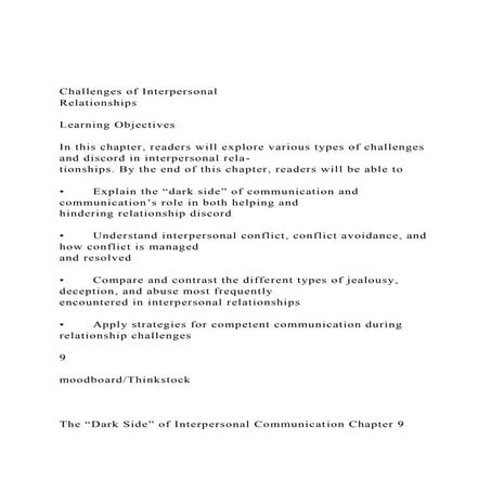 Challenges of Interpersonal RelationshipsLearning Object.docx