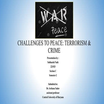 CHALLENGES TO PEACE Paper-3 sem-2.pptx | Crime & Harmful Acts to ...