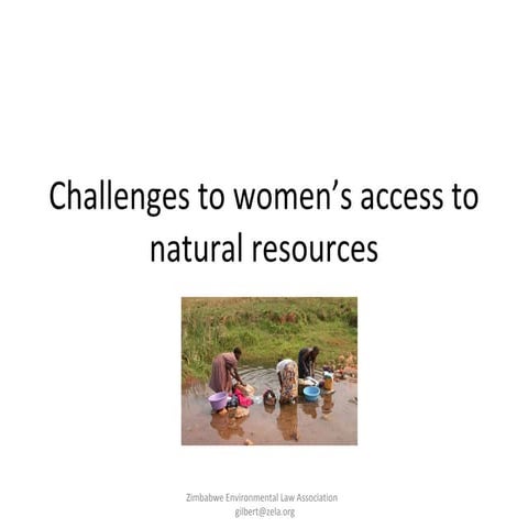 Challenges To Women’s Access To Natural Resources | PPT