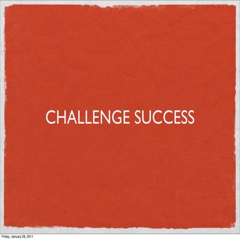 Challenge success presentation | PDF