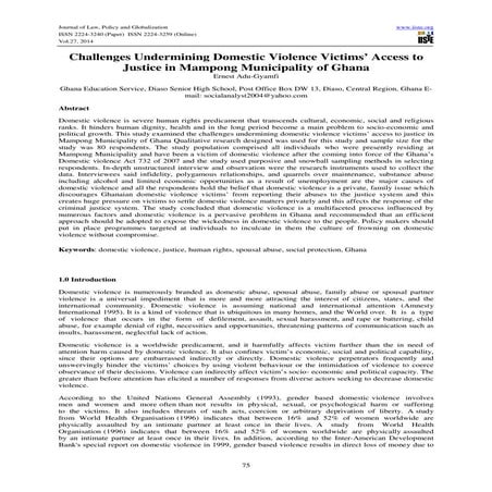 Challenges undermining domestic violence victims’ access to | PDF