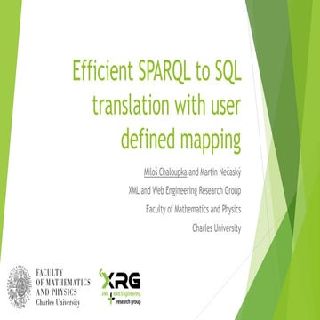 Efficient Sparql To Sql Translation With User Defined Mapping Ppt 5028