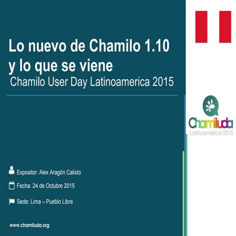 Lo nuevo de Chamilo 1.10 y lo que se viene | PPT