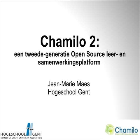 Chamilo 2.0 Onderwijsdagen | PPT