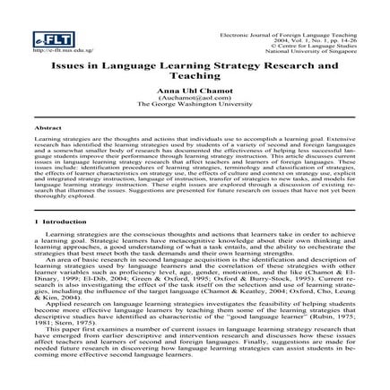 Chamot | PDF | Educational Assessment | Education