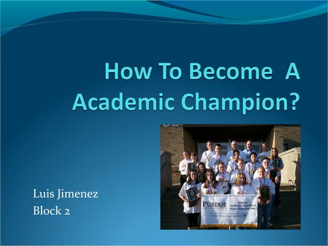 Academic Champions | PPT Academic Champions | PPT
