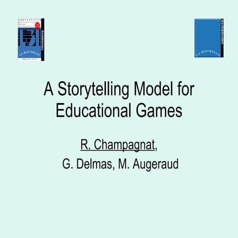 A storytelling model for educational games | PPT