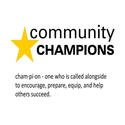 Community Champions 101 - Week 1 | PDF | Christianity | Religion ...