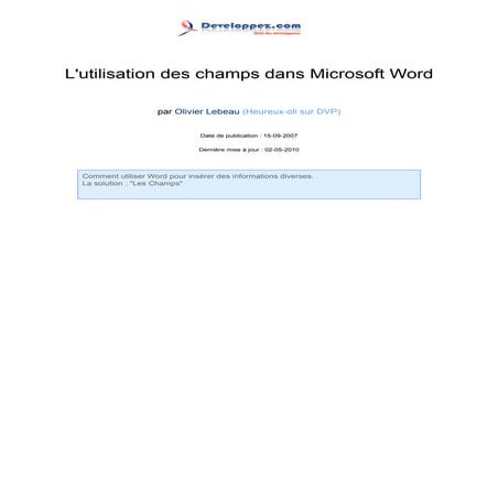 cours microsoft word2010 | PDF