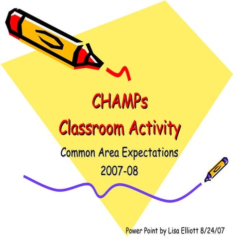 CHAMPS Classroom Activity | PPT