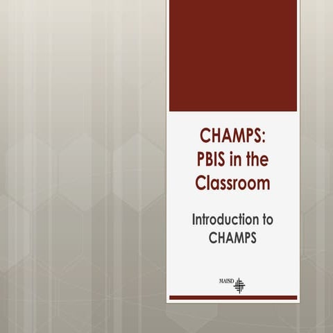 CHAMPS module 1 Introduction | PPTX