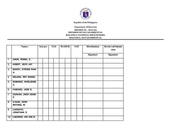 SF9 ( Progress Report Card ) cover. docx | DOCX