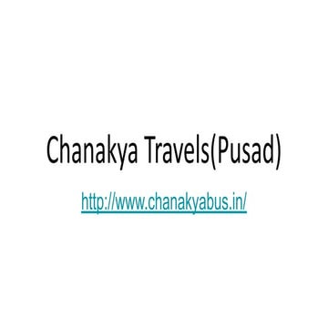 Chanakya Travels | Bus Booking | Reasonable Bus Tickets | PDF