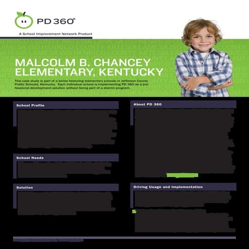 Chancey Elementary, KY - PD 360 Case Study | PDF