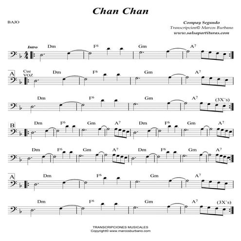 CHAN CHAN (BUENA VISTA SOCIAL CLUB) | PDF