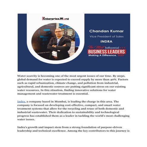 Chandan Kumar_ Transforming Wastewater into Sustainable Opportunity.pdf