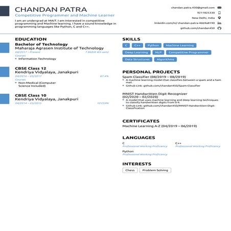 Chandan's resume | PDF