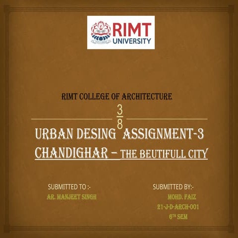 CHANDIGARH Architecture Design and Planning | PPTX