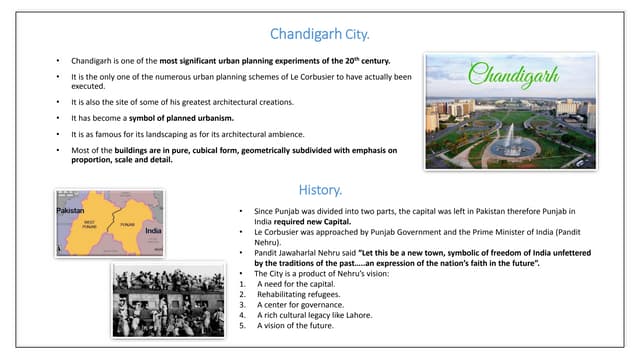 Chandigarh city planning by Le Corbusier | PDF