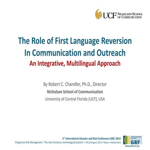 CHANDLER-The role of first language reversion in communication and ...