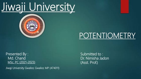 Potentiometry | PPT