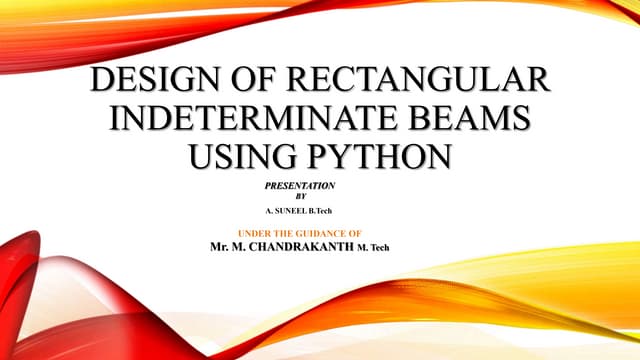design of rectangular indeterminate beams using python | PPTX ... design of rectangular indeterminate beams using python | PPTX ...
