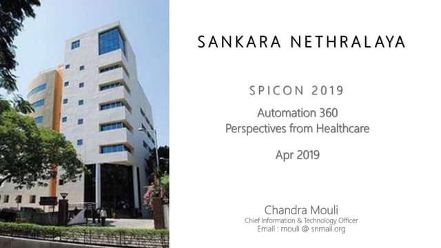 Chandra mouli health care automaton apr 2019 | PPT Chandra mouli health care automaton apr 2019 | PPT