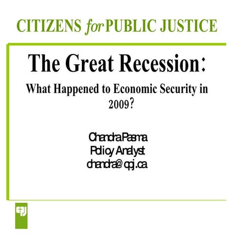 Recession In The World Since 1900s | PPT
