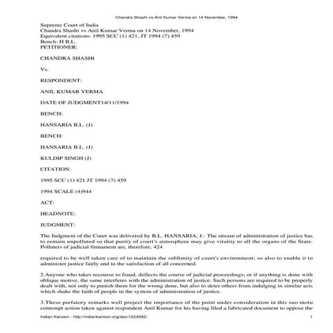 Chandra shashi vs_anil_kumar_verma_on_14_november,_1994 | PDF