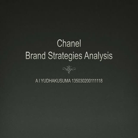 Chanel brand analysis | PPTX