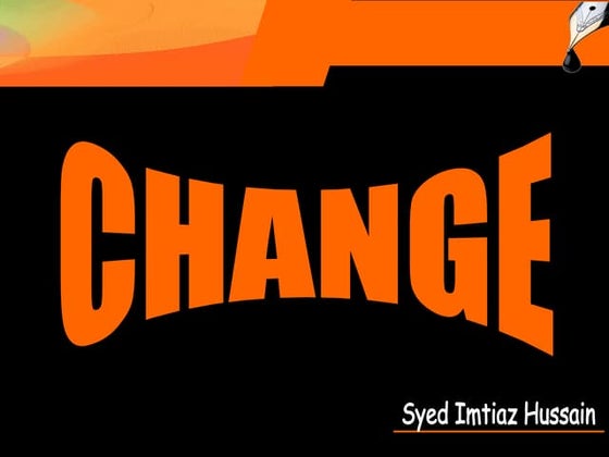 Introduction to Change Management by Derek Hendrikz | PPT