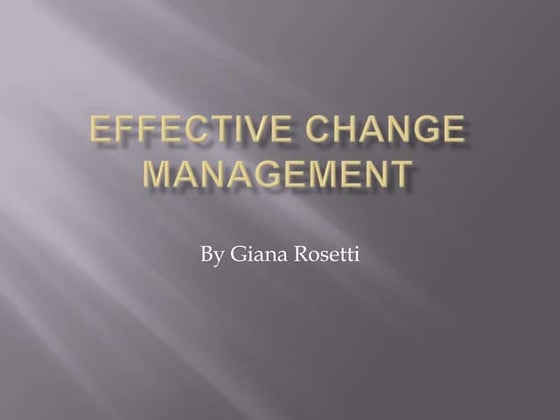6 Change Models | PPT