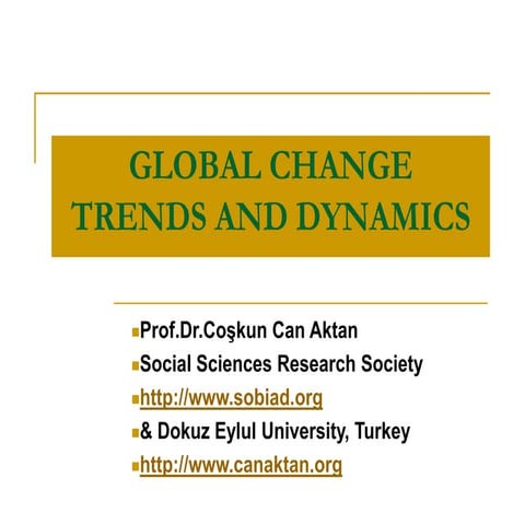 Global Change Trends And Dynamics | PDF