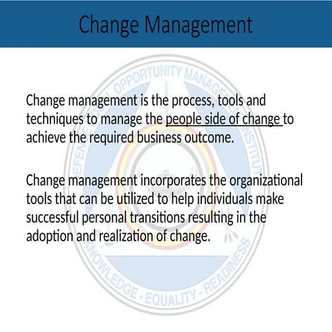 Change MAnagement Powerpoint Presentation | PPTX