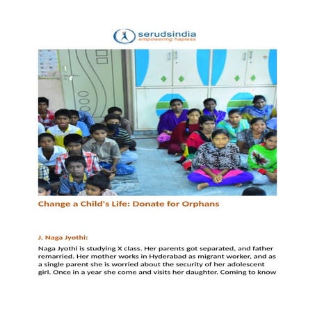 Change a Child's Life Donate for Orphans | DOCX