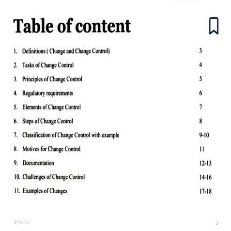 calulation of yields, production record review,change control | PPTX