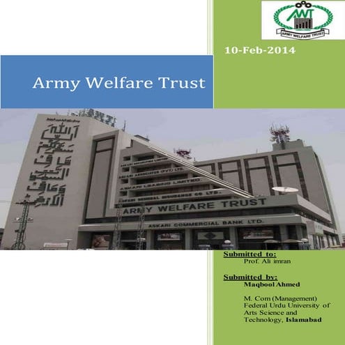 Change Management Project (Army Welfare Trust) | DOCX