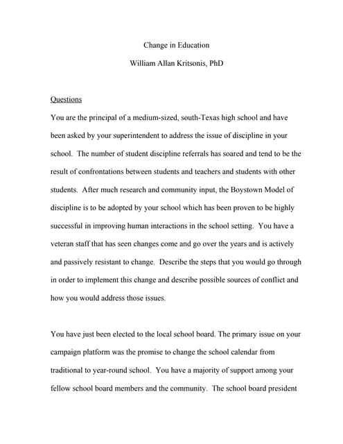 Fullan change model | PDF