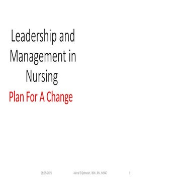 change in leadership in nursing and management .pptx