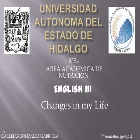 Change in my life | PPTX
